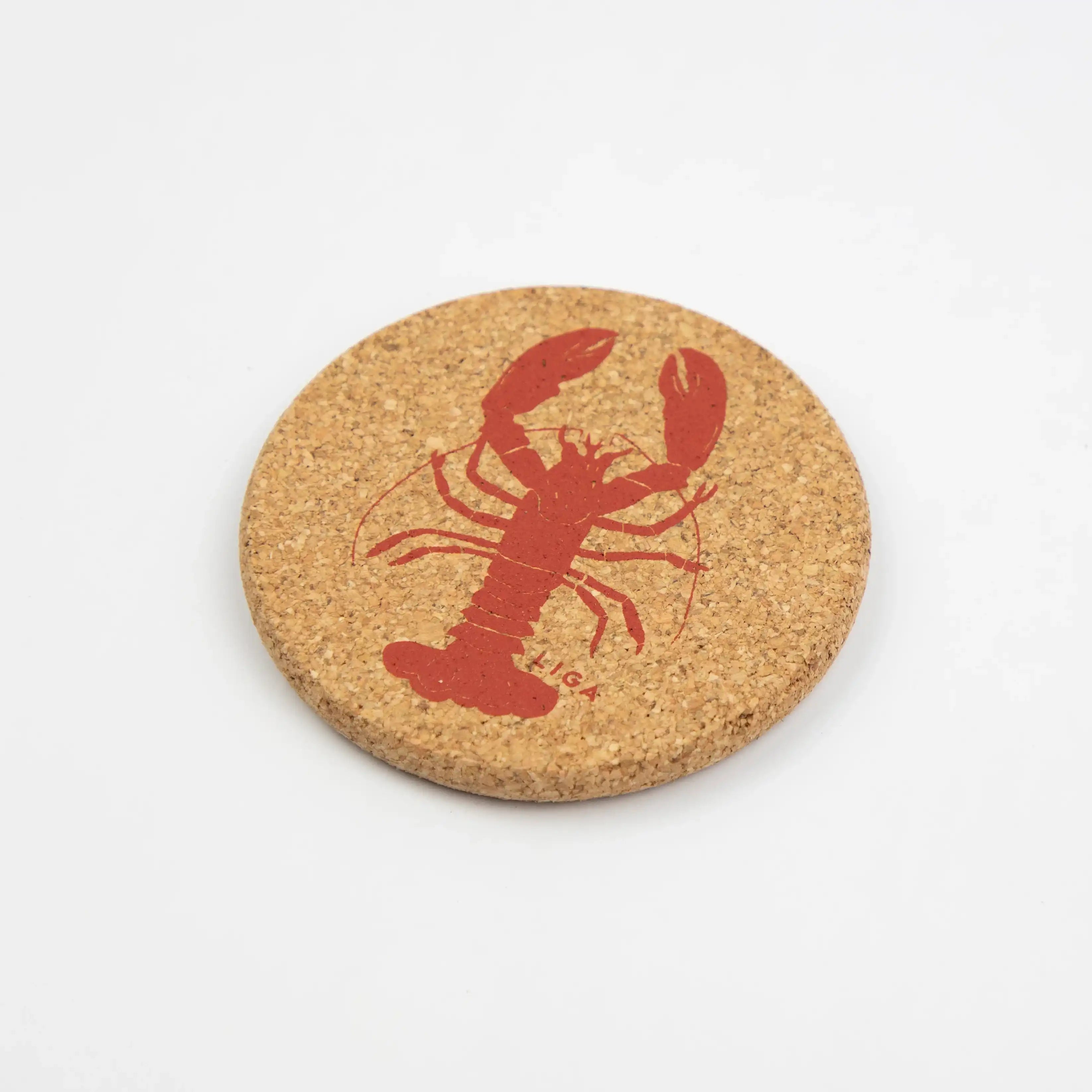 LIGA Cork Coasters | Lobster Red – Loveliga.com